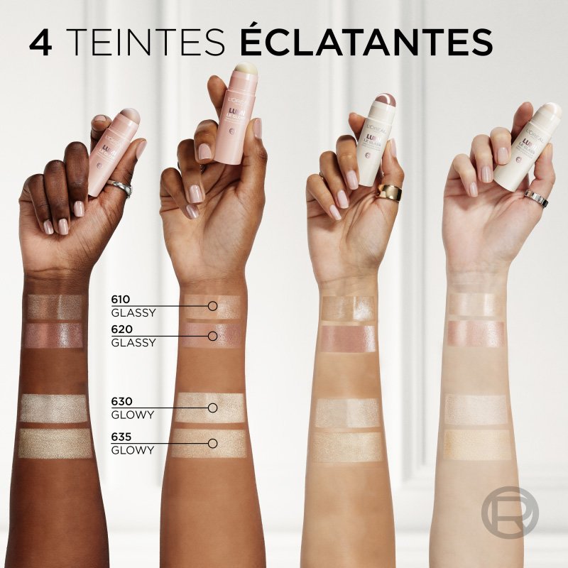 L’Oréal Paris Lumi Le Glass 610 Pearl Eclat Highlighter Stick - Fini transparent