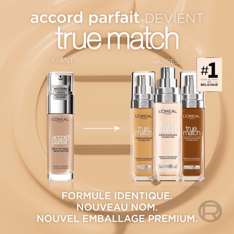 Fond de teint Accord Parfait, fond de teint pour un résultat naturel ...