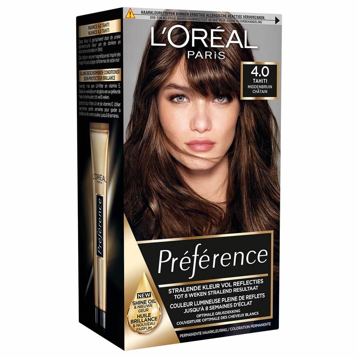 Coloration Permanente Sans Ammoniaque Préférence 4 Châtain | L'Oréal Paris