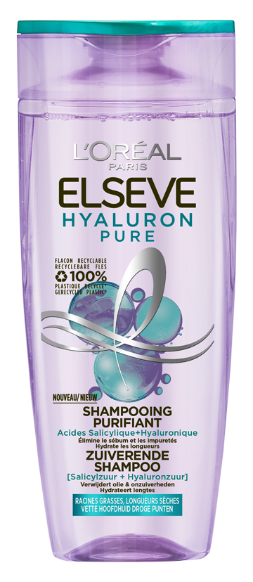 L'Oréal Paris Elseve Hyaluron Pure Shampooing Purifiant - pour des ...